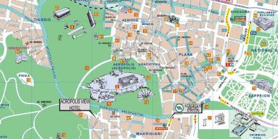 Acropolis Athens map - Map of acropolis Athens greece (Greece)